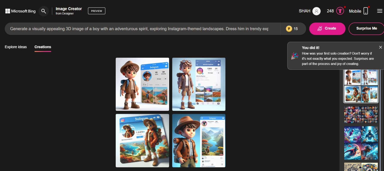 Create 3D photos using Bing AI Image Creator 3D for WhatsApp: a ...